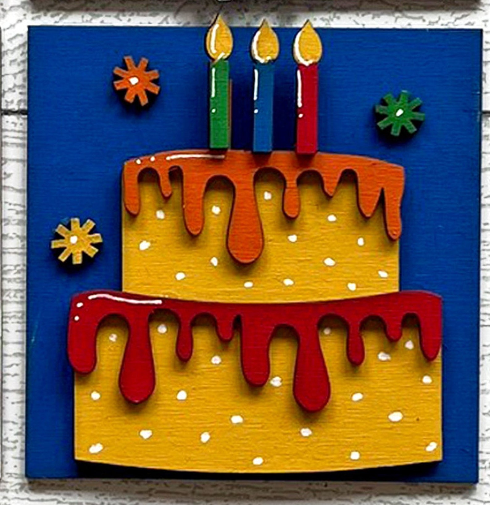 Birthday Square DIY Tiles for 4.5" Frame - Wood Blanks to Paint and ...