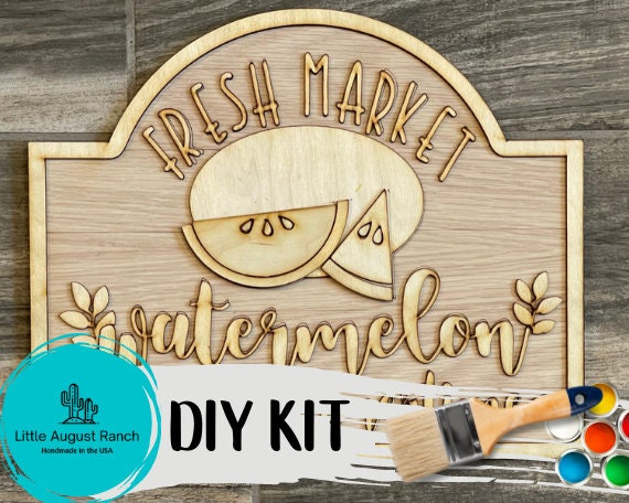 Watermelon Decor Farm Fresh Produce Sign Summer Door | Etsy