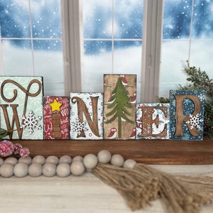 Winter Word Block - DIY Wood Blank Paint Kit - Etsy