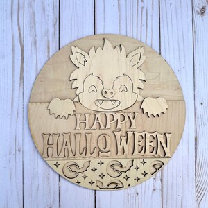 Werewolf Halloween Door Hanger DIY Kit - Paint Kit Wall Hanging - Paint ...