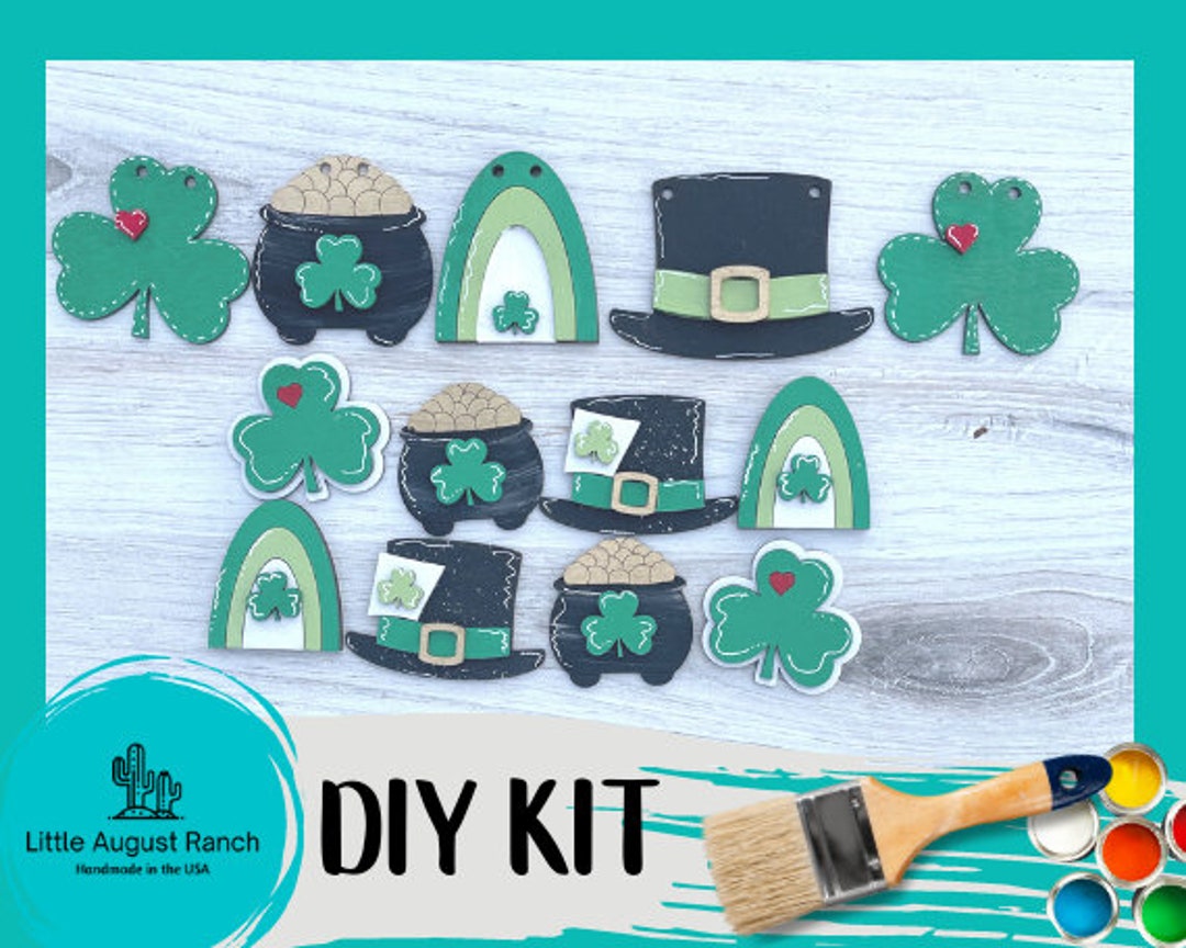 St Patrick Filler Decor - DIY Gumball Filler Craft Kit - Wood Blanks - Etsy