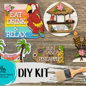 Paradise Tiered Tray - Parrot Themed Tiered Tray - Beach Decor - Tiki ...