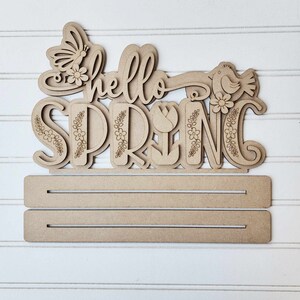 Hello Spring Sign Word Block - DIY Wood Blanks for Painting and ...