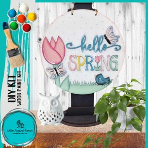 Hello Spring Sign Word Block - DIY Wood Blanks for Painting and ...