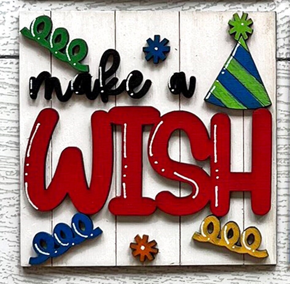 Birthday Square DIY Tiles for 4.5" Frame - Wood Blanks to Paint and ...