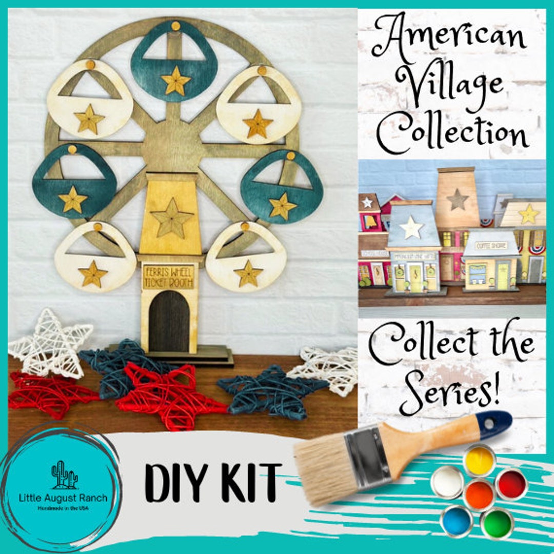 Main Street USA, Americana Ferris Wheel Self Standing Shelf Decor - DIY ...