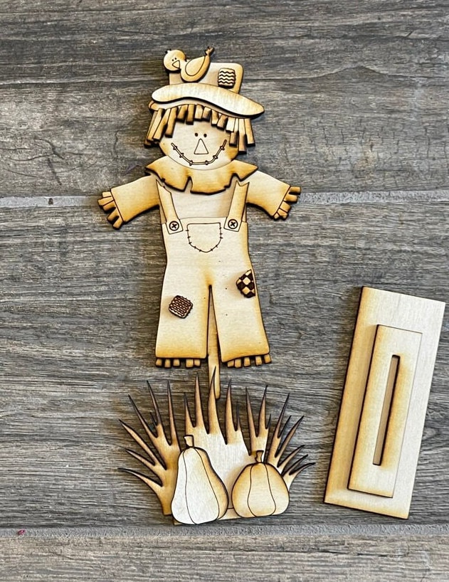Fall Tiered Tray Decor Bundle DIY Scarecrow -build a Family Kit - Paint ...