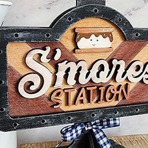 DIY S'more Station Interchangeable Sign - Drop in Frame - Wood Kit - Etsy