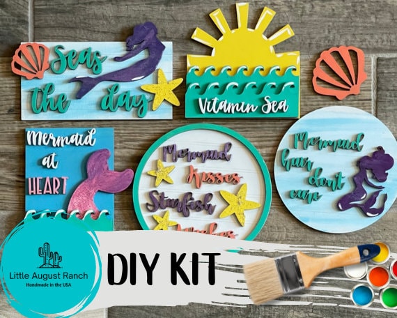 DIY Mermaid Tiered Tray Ocean Theme Tier Tray Bundle - Etsy