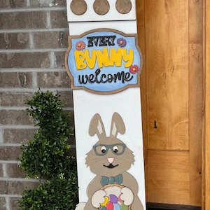 Easter Bunny Add on Kit for Porch Leaner Toppers DIY Kit - Wood Blanks ...