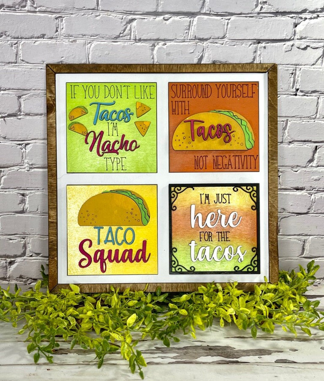 Tacos Tiered Tray Decor Food Interchangeable Ladder and - Etsy