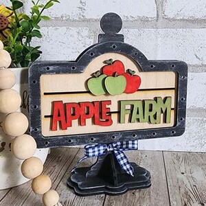 DIY Apple Farm Interchangeable Sign - Drop in Frame - Wood Kit - Etsy