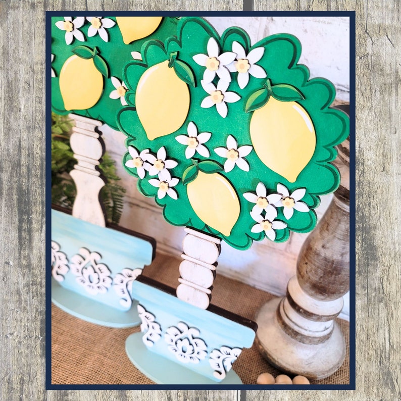 Topiary Lemon Tree Pair - DIY Wood Blanks for Painting and Crafting - Etsy