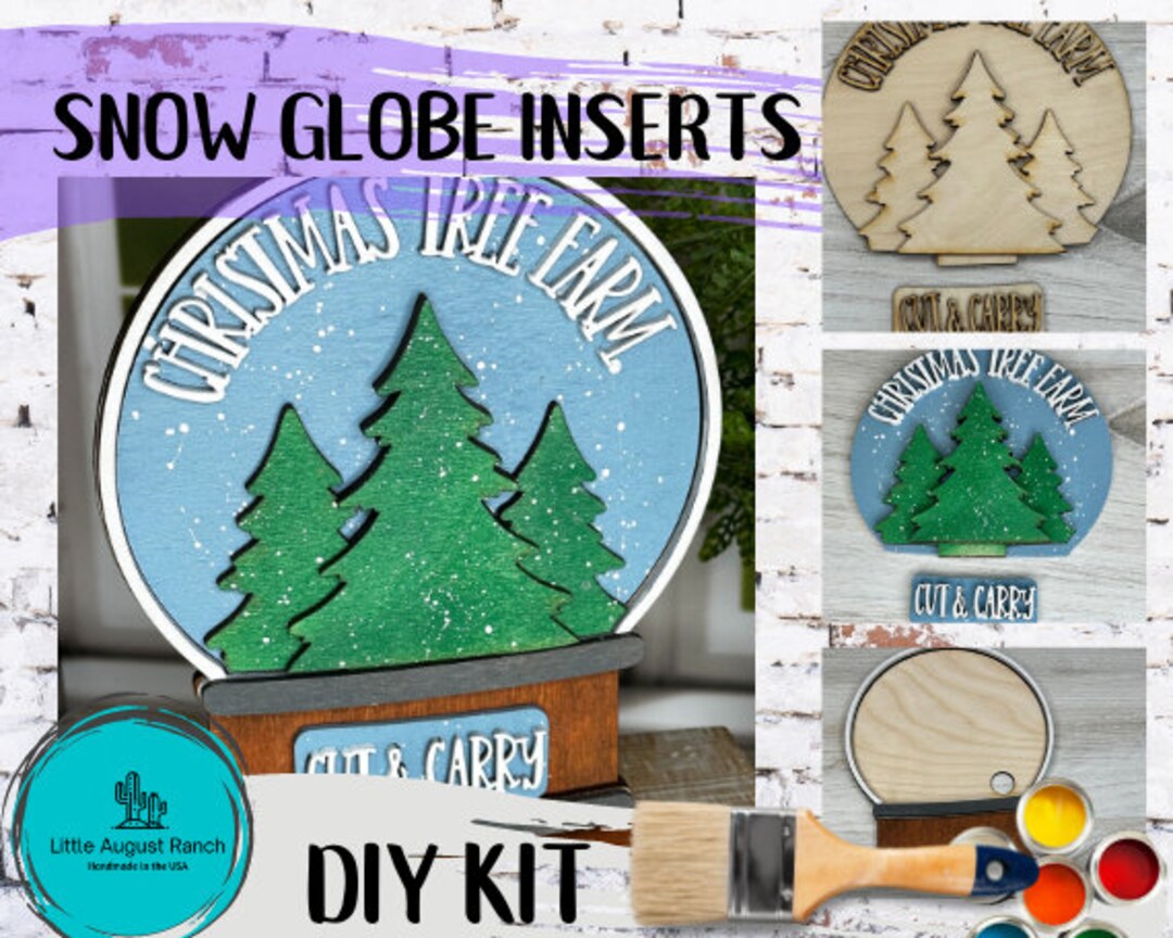 Christmas Tree Farm Insert for Snow Globe DIY Interchangeable Decor ...