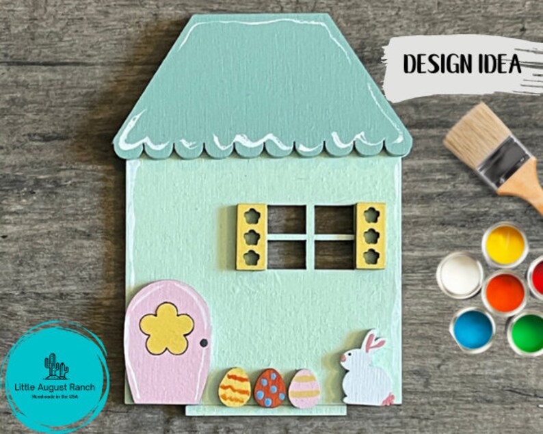 DIY Easter Standing Houses - Peter Cottontail Village - Easter Wood ...