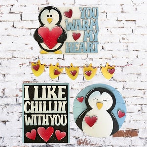 Valentine Penguin Tiered Tray DIY Ki - Quick and Easy Wood Blanks for ...