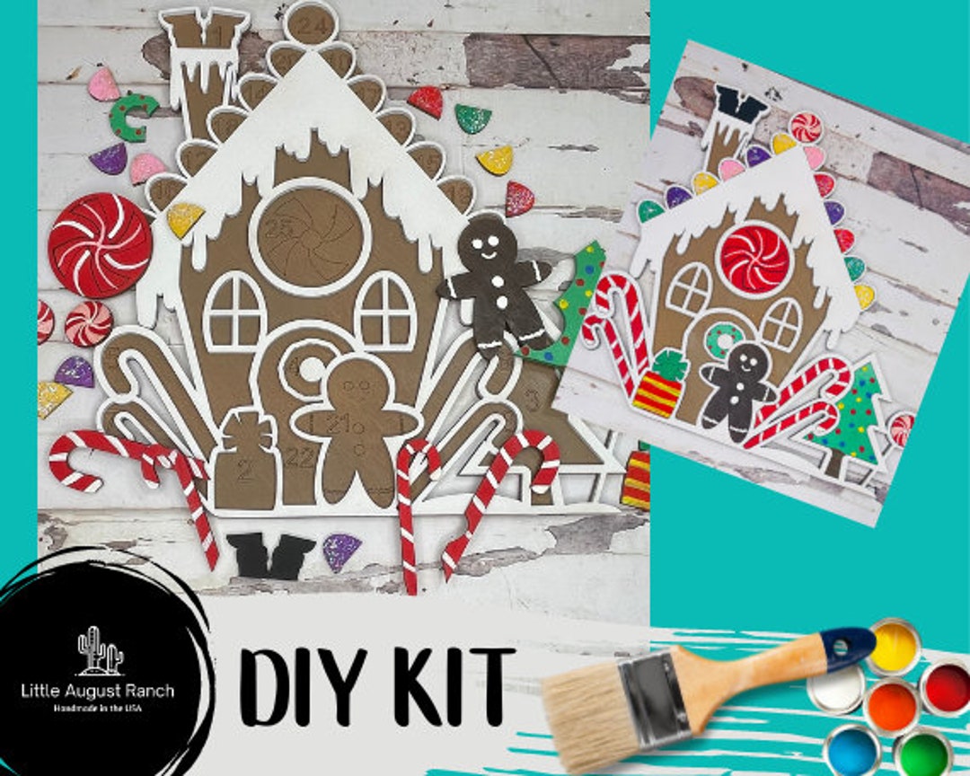 Gingerbread Advent Calendar DIY Wood Kit - CHRISTMAS COUNTDOWN ...