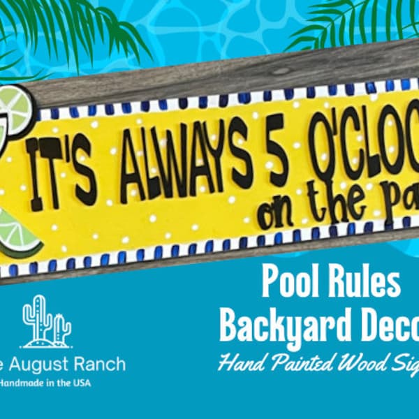 Pool Rules Sign - Etsy