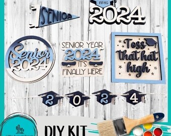 Tier Tray Signs // Graduation Themed Signs // Graduation Decor ...