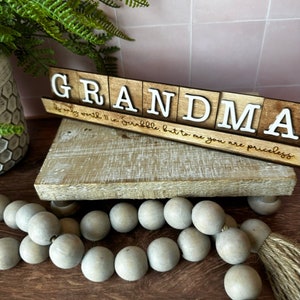 Grandma Mother's Day DIY Wood Blanks - Grandma Scrabble - Paint Kit ...