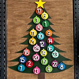Christmas Tree Countdown Calendar DIY Wood Kit- DIY Wood Blank for ...