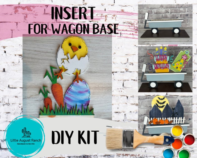 Easter Egg Chick Wagon Insert for Interchangeable Inserts - Etsy