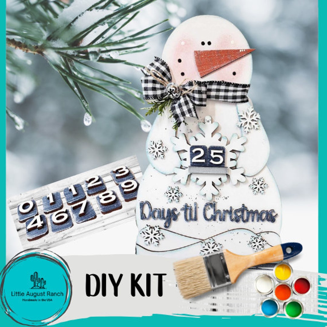 Snowman Christmas Countdown DIY Wood Kit- DIY Wood Blank for Painting ...