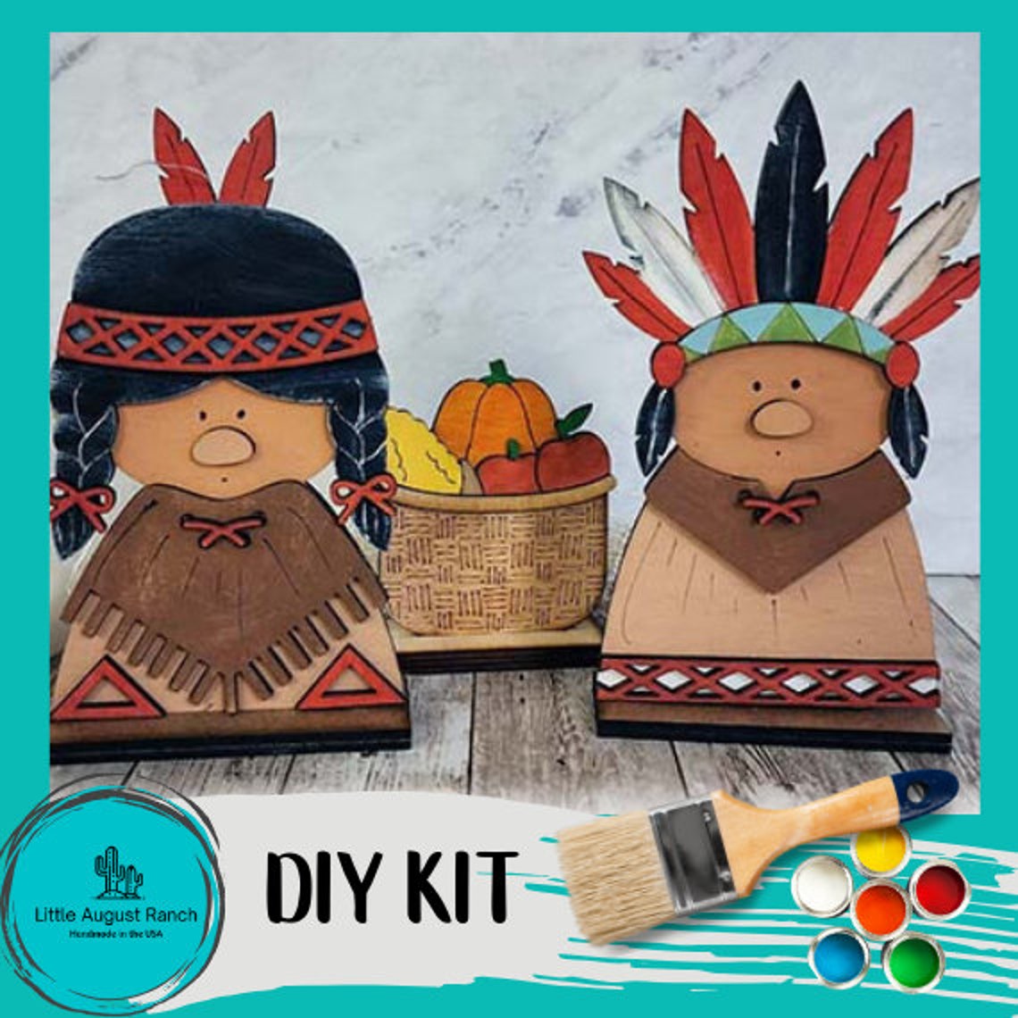 Native American Couple DIY - Thanksgiving Gnome DIY Paint Kit - DIY ...