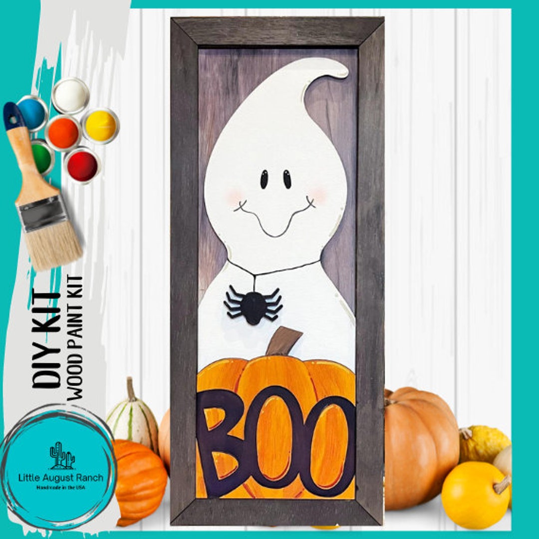 Boo! Halloween Shelf Decor - DIY Wood Blanks for Crafting - Etsy
