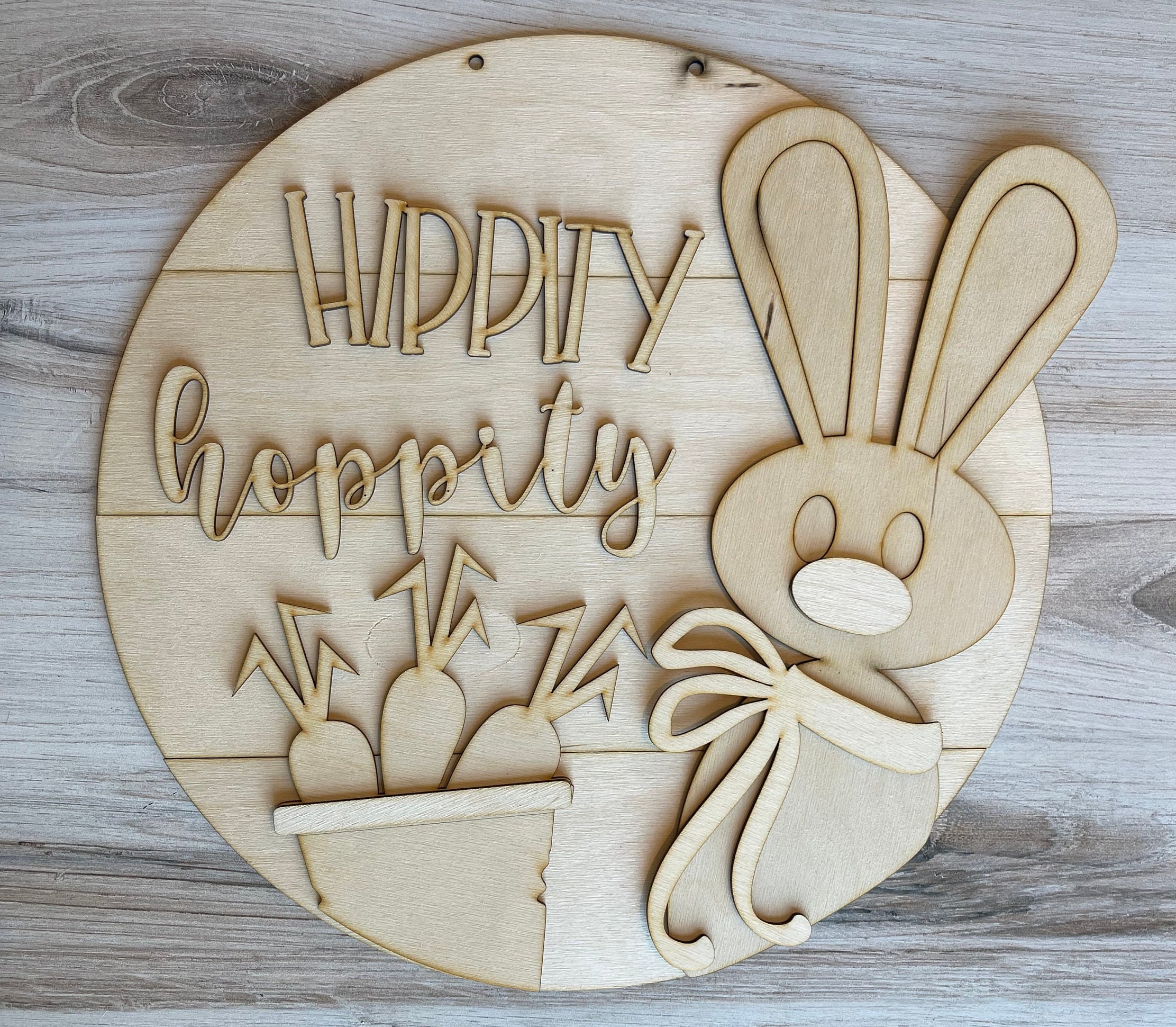 Hippity Hoppity Easter Bunny DIY Paint Kit - Door Hanger Craft Kit - Etsy