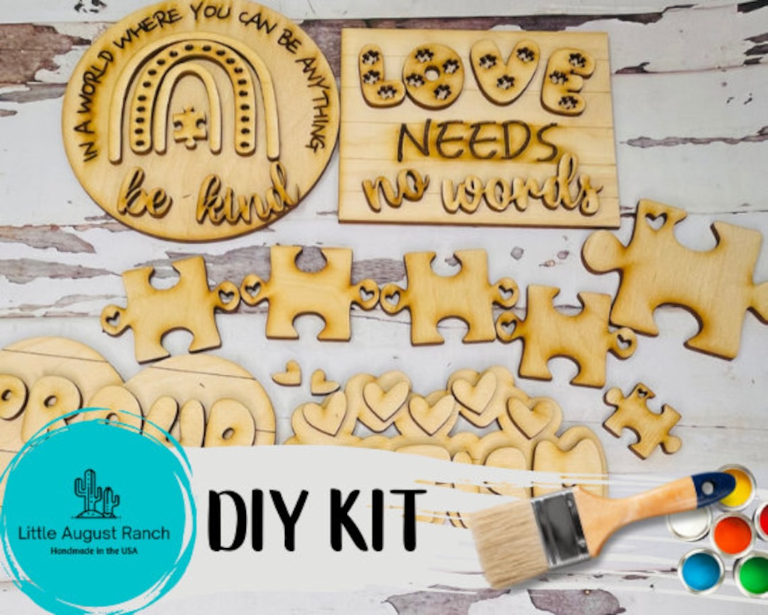 Autism Tiered Tray Decor Bundle DIY - Family Tiered Tray - Be Kind ...