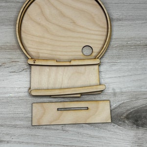 Snow Globe Base for DIY Interchangeable Decor Inserts - Wood Paint Kit ...