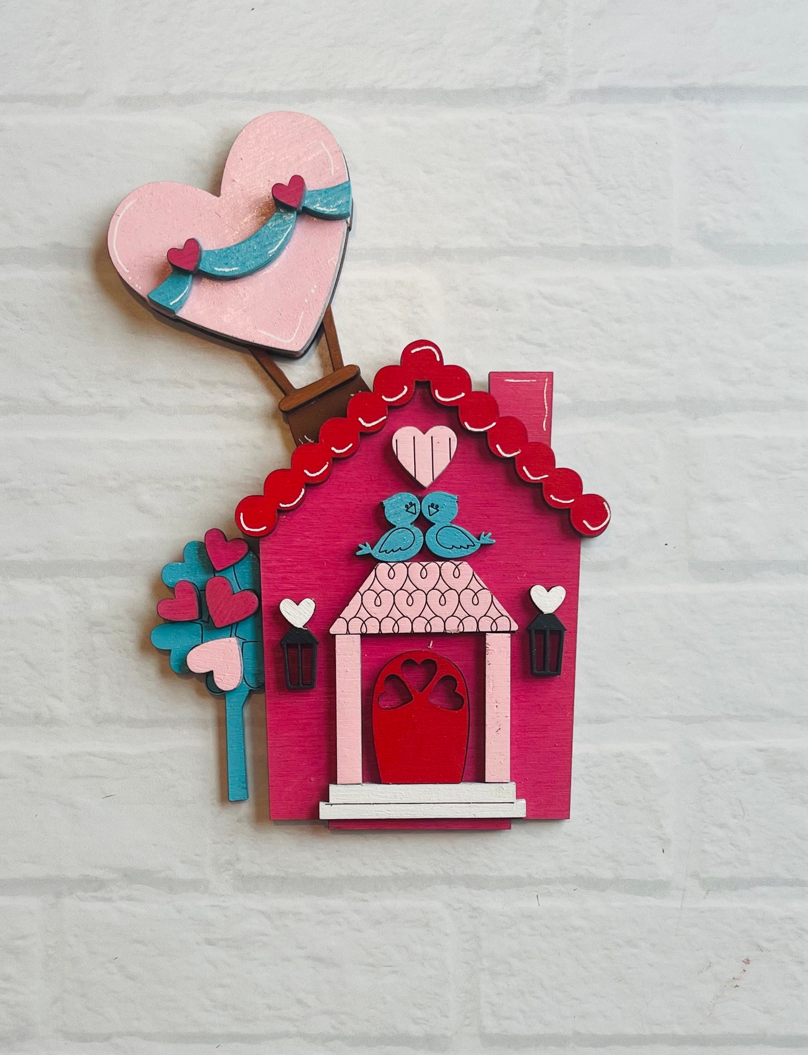 DIY Valentine Standing Houses Set 2 Cupid's Village - Etsy
