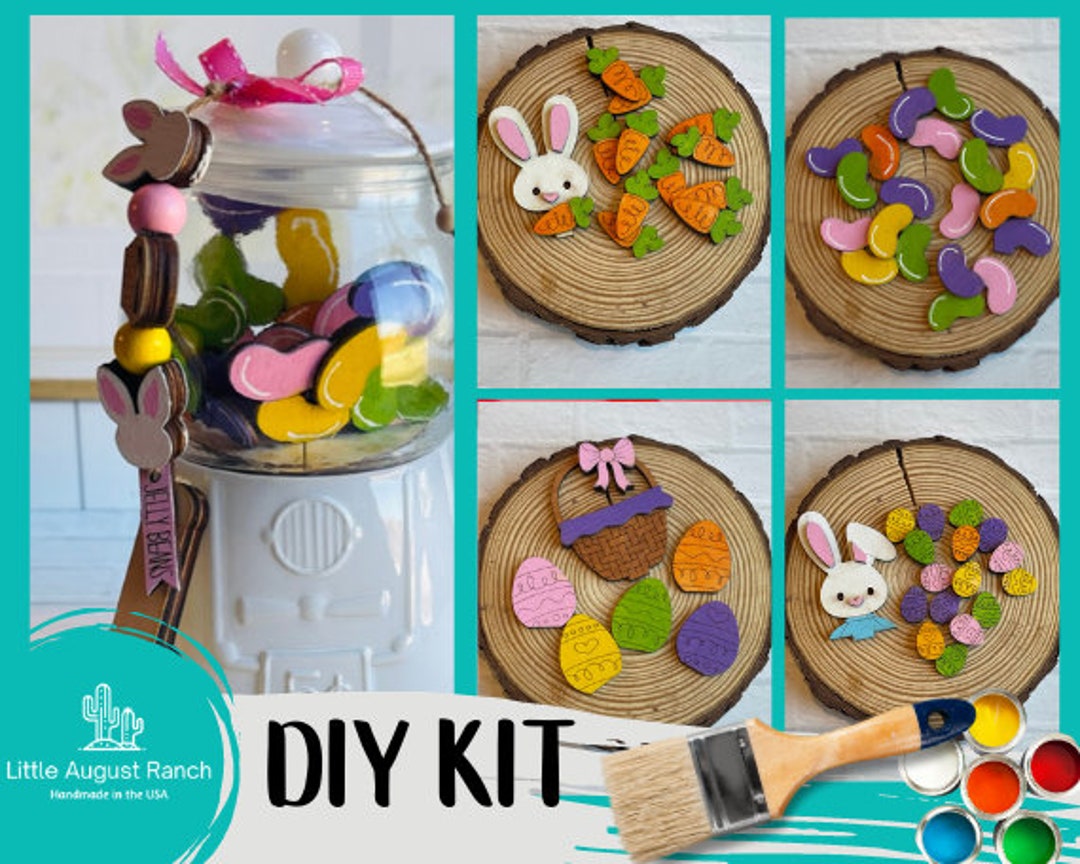 Easter Gumball Machine Filler - DIY Gumball Filler Craft Kit - Wood ...