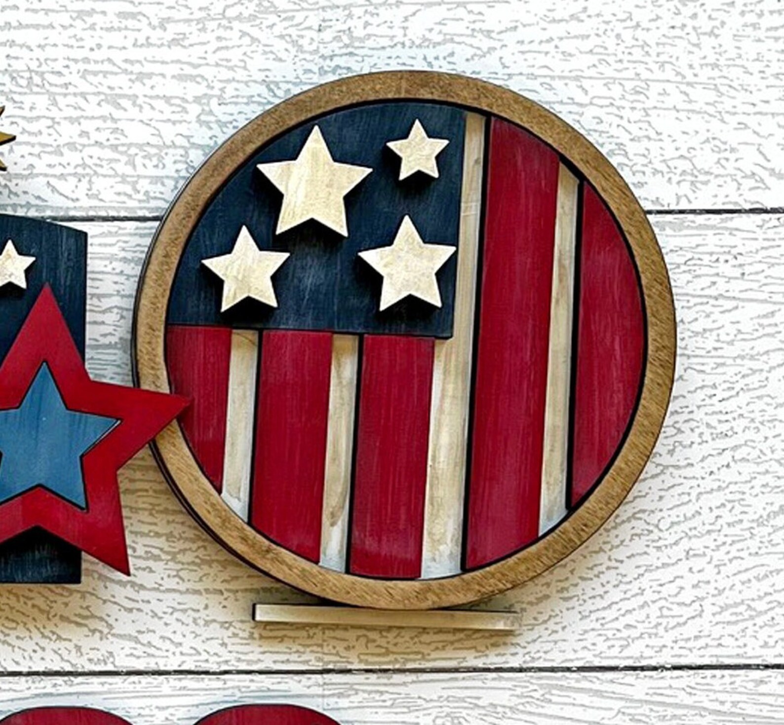 4th of July Insert for Our Bench Interchangeable Shelf Pieces , Decor ...