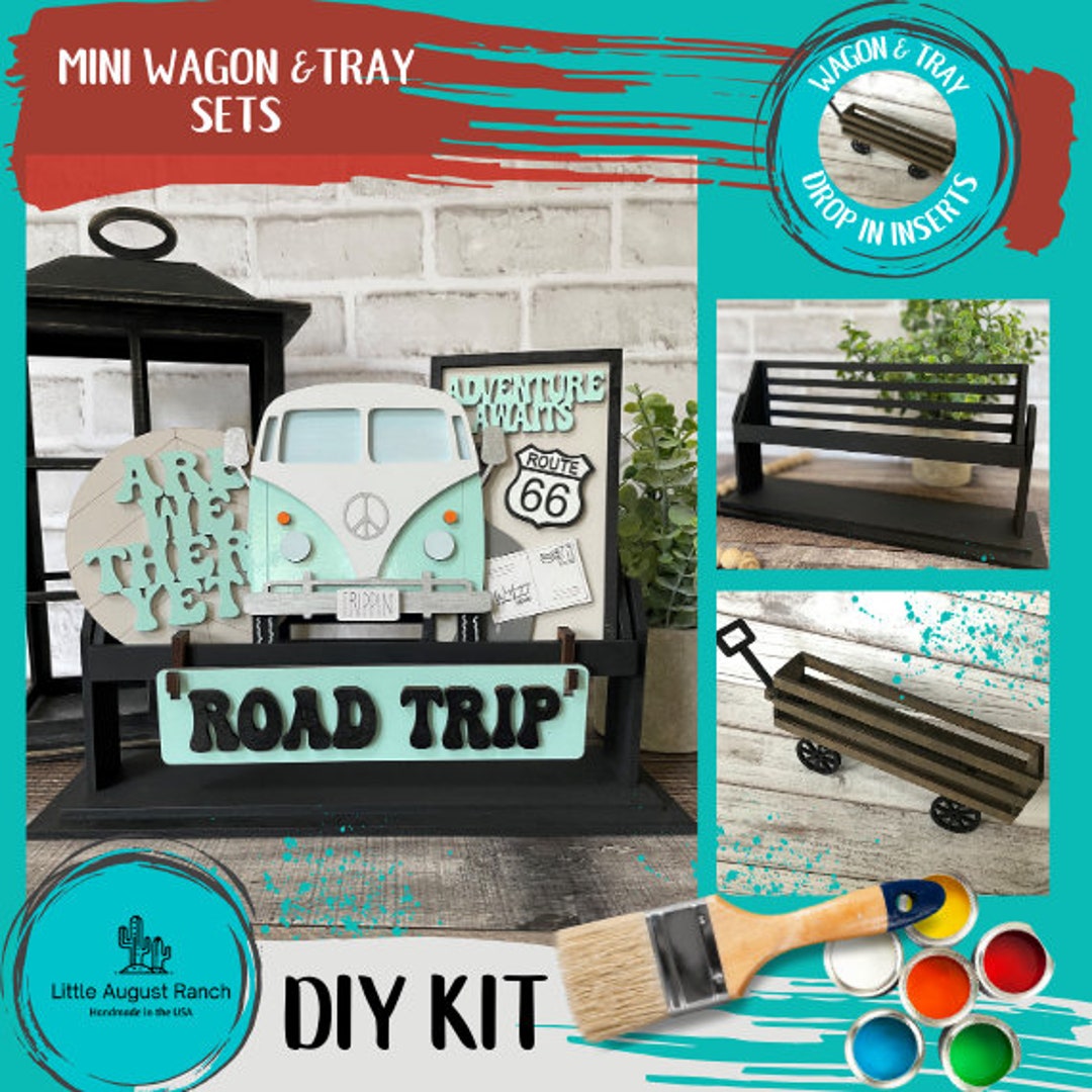 Road Trip DIY Mini Tray Sets - Tiered Tray Shelf Sitter - Etsy