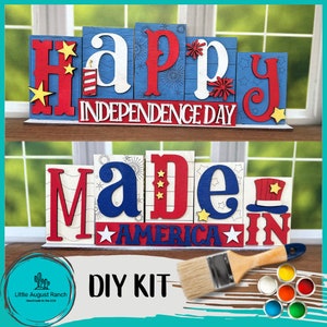 Made in America/ Happy Independence Day Reversible Block - DIY Wood ...