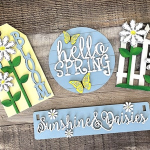 Hello Spring DIY Mini Tray Sets - Wood Blanks for Crafting and Painting ...