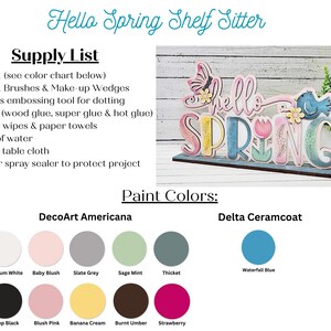 Hello Spring Sign Word Block - DIY Wood Blanks for Painting and ...