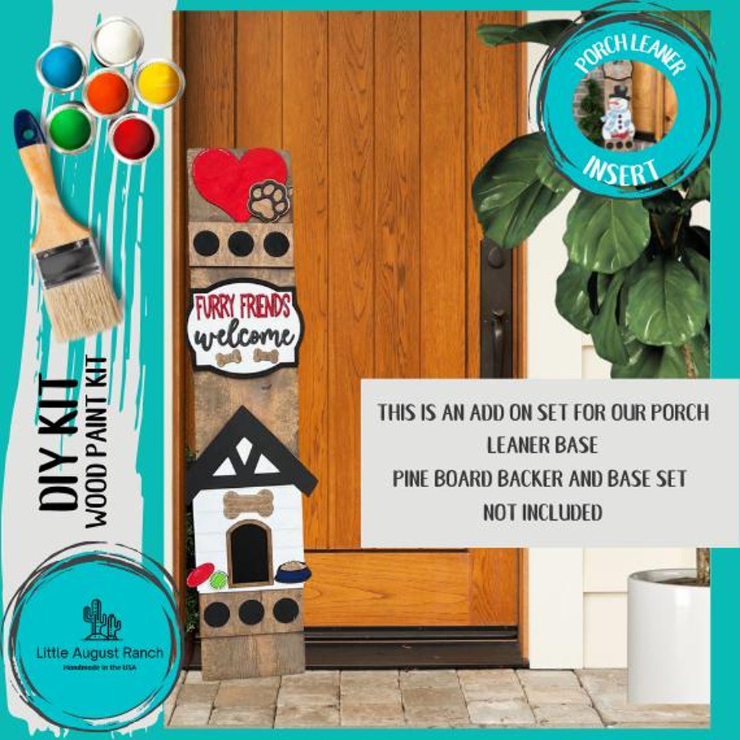 Dog Add-on Kit for Porch Leaner Toppers DIY Kit - Wood Blanks for ...