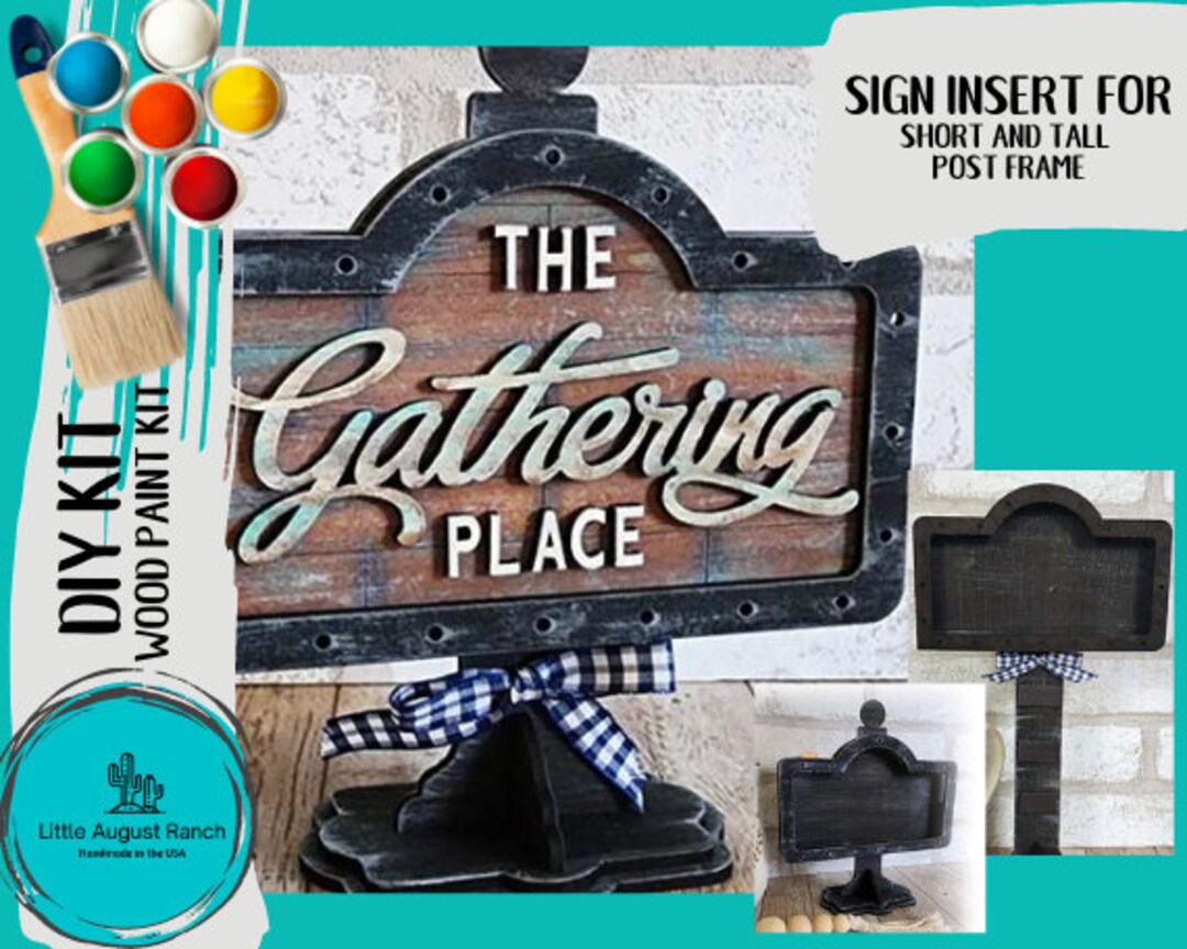 The Gathering Place Sign Insert - DIY Interchangeable Sign - Drop in ...