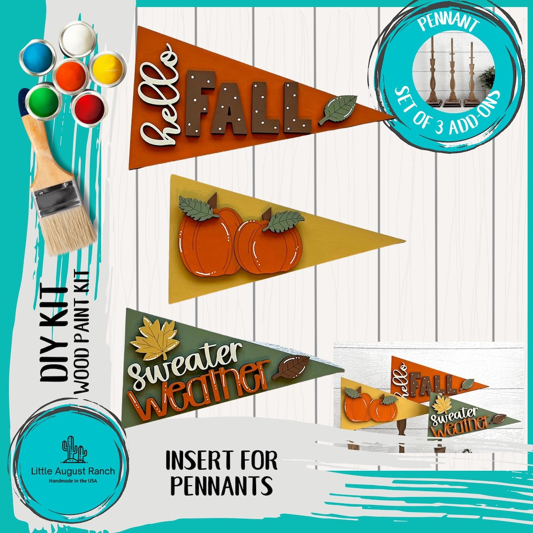 Fall Pennant Sign Fall Add-on - Wood Blanks to Paint and Craft - Etsy