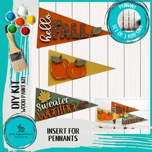 Fall Pennant Sign Fall Add-on - Wood Blanks to Paint and Craft - Etsy