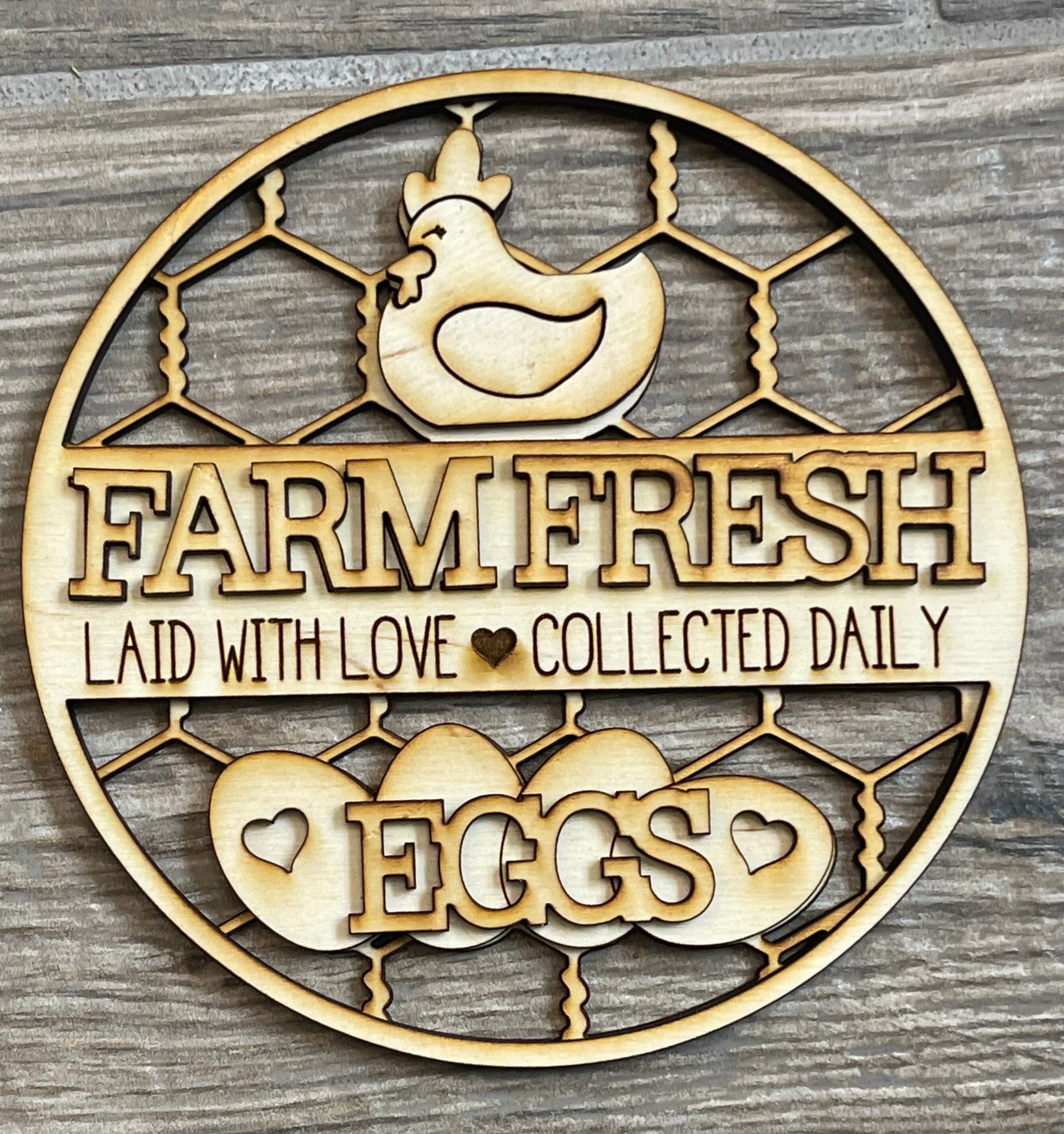 Chicken DIY Tiered Tray Farm Fresh Eggs Chicken Coop Wood - Etsy