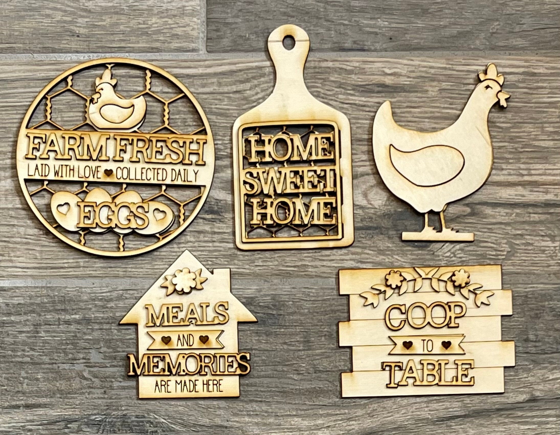 Chicken DIY Tiered Tray Farm Fresh Eggs Chicken Coop Wood - Etsy