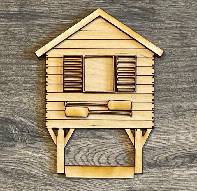 DIY Beach Standing Pieces - Beach Village - Beach Wood Blank Kit - Wood ...