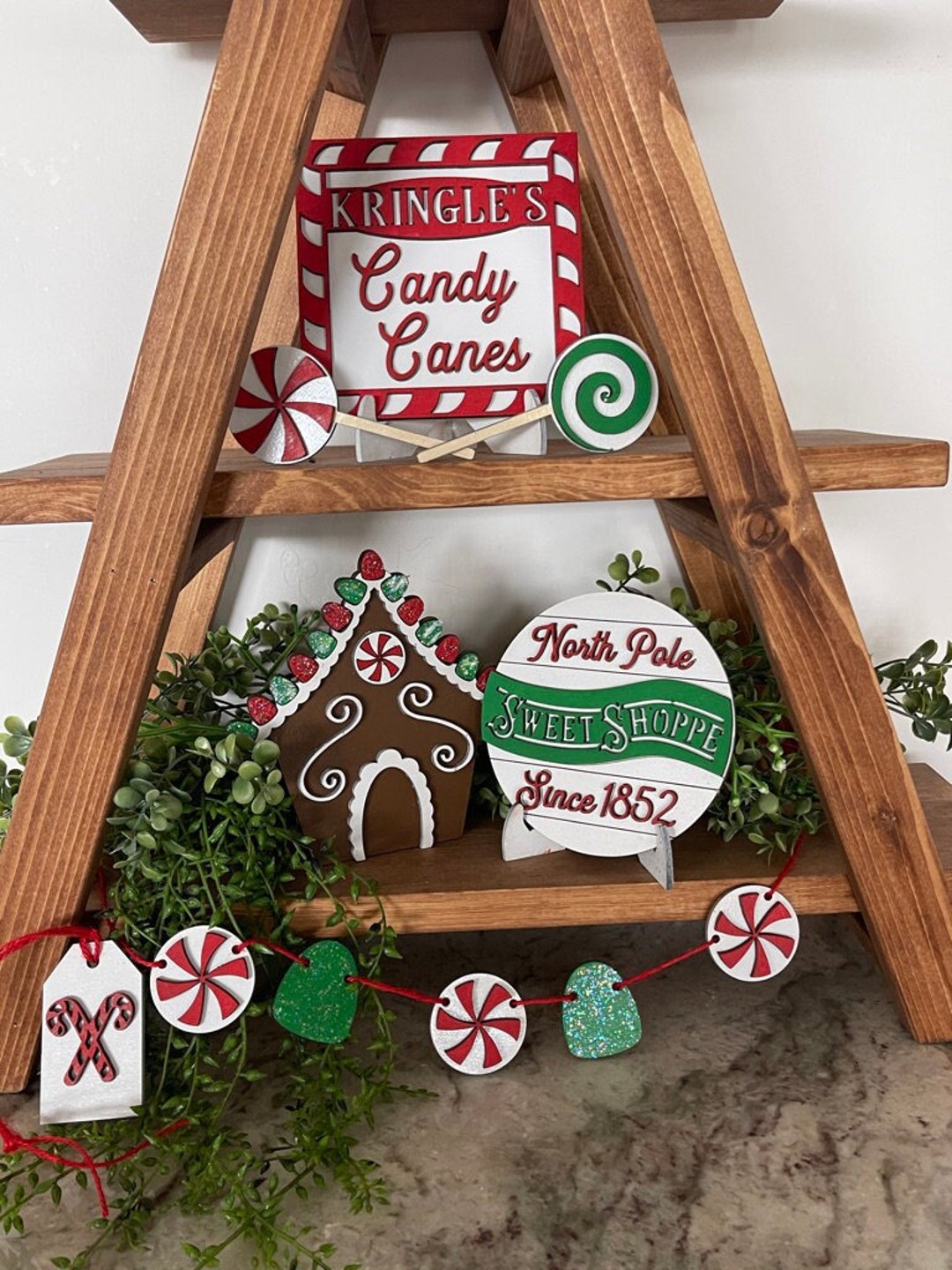 Christmas Tiered Tray Set Finished Tiered Tray Bundle Sweet Shoppe ...