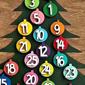 Christmas Tree Countdown Calendar DIY Wood Kit- DIY Wood Blank for ...