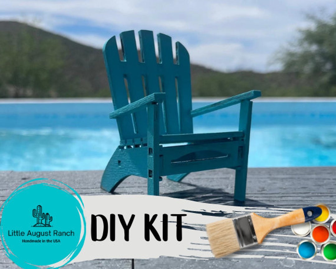 DIY Miniature Adirondack Chairs - Wood Kit- Finish Yourself - Mini ...