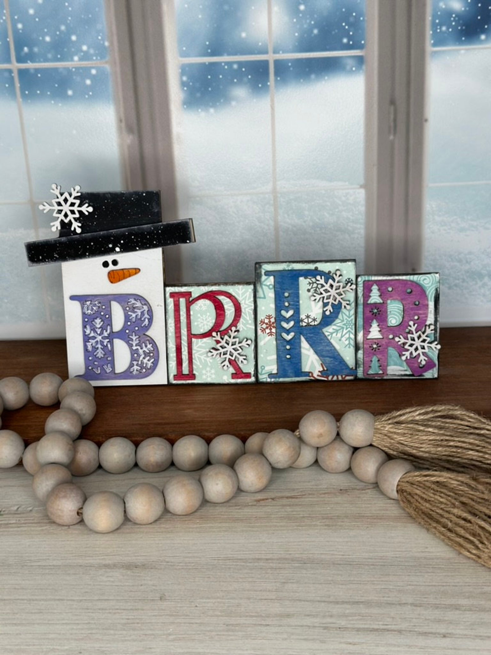 Winter Brrr Word Block - DIY Wood Blank Paint Kit - Etsy